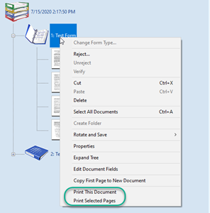 Bluelake's Document Print for Kofax provides the ability to print whole ...